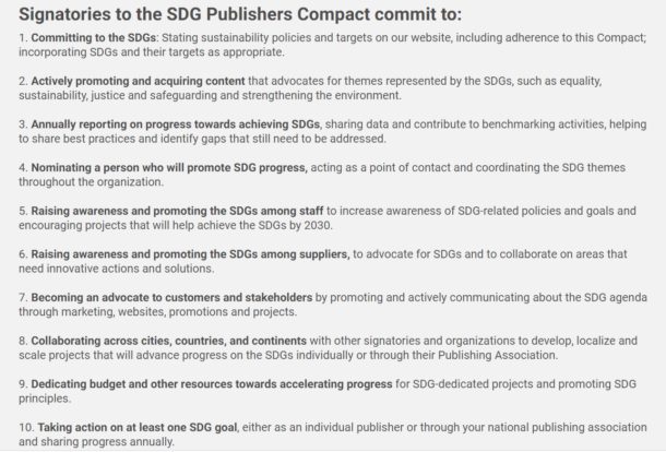 The Publishing Industry in Support of the SDGs: Launch of the SDG ...